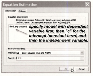 The Simple Linear Regression Model by using EViews – HKT Consultant