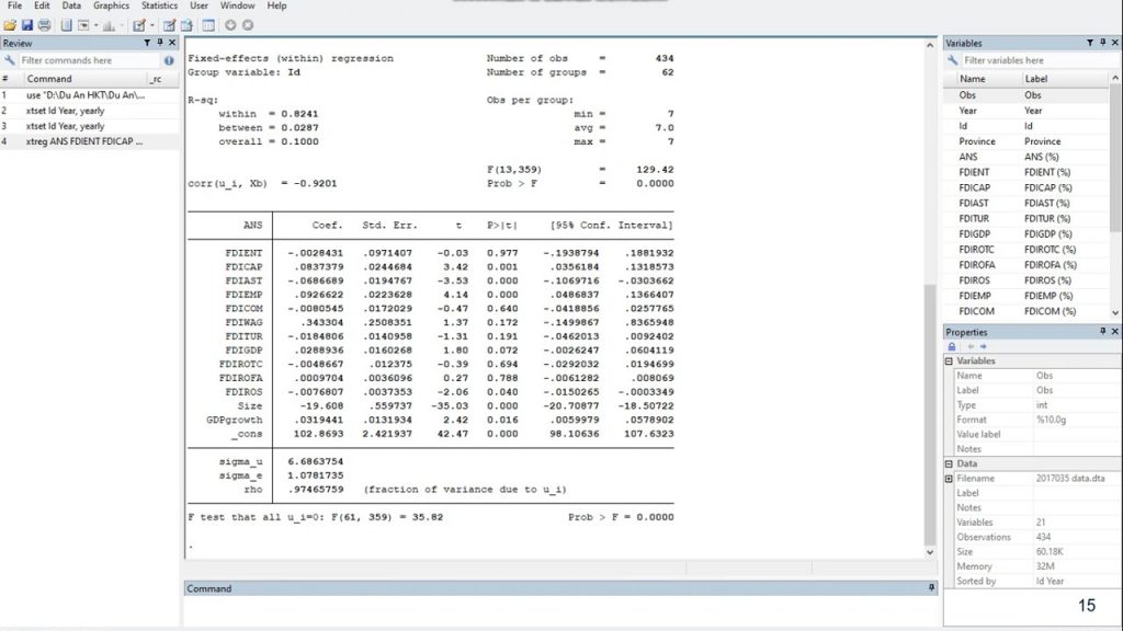 Choosing Fixed-Effects, Random-Effects or Pooled OLS Models in Panel Data Analysis using Stata ...