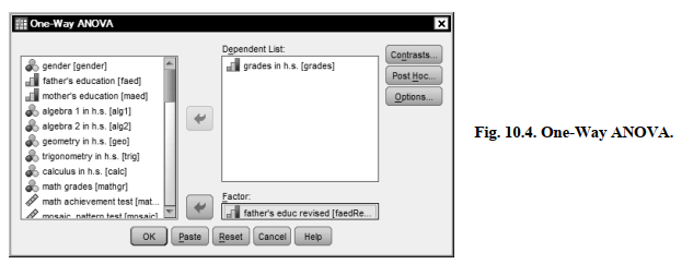 Analysis Of Variance With Spss Problem 102 Post Hoc Multiple